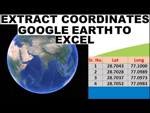 EXTRACT COORDINATES GOOGLE EARTH TO EXCEL