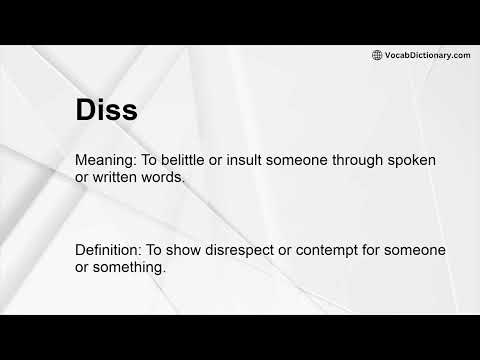 Diss Meaning