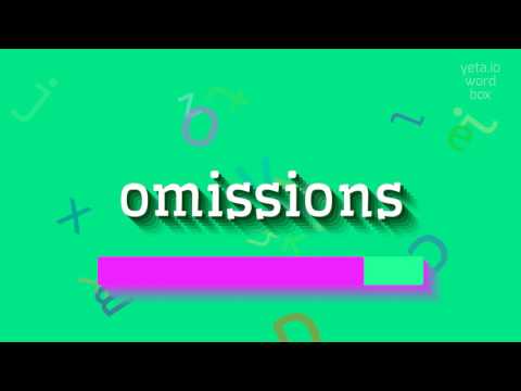 OMISSIONS - HOW TO PRONOUNCE IT? #omissions