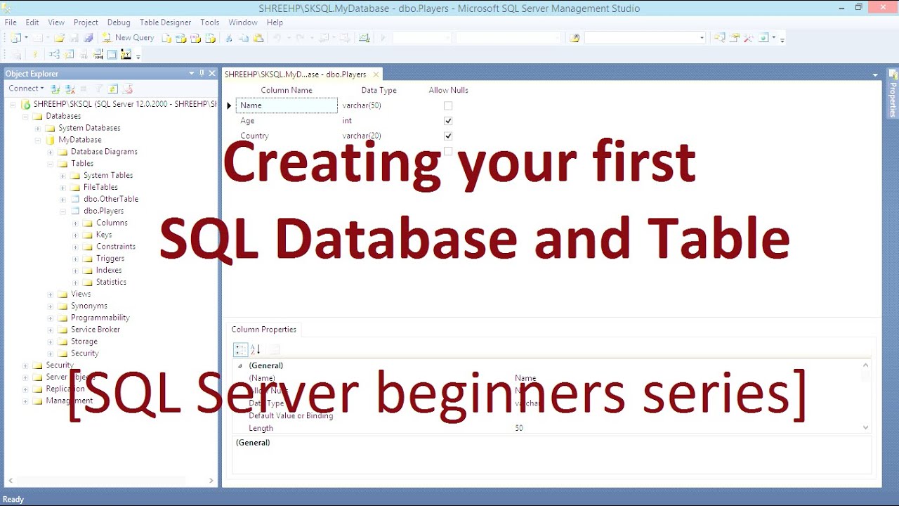SQL Tutorial for Beginners Creating your first Database and Tables