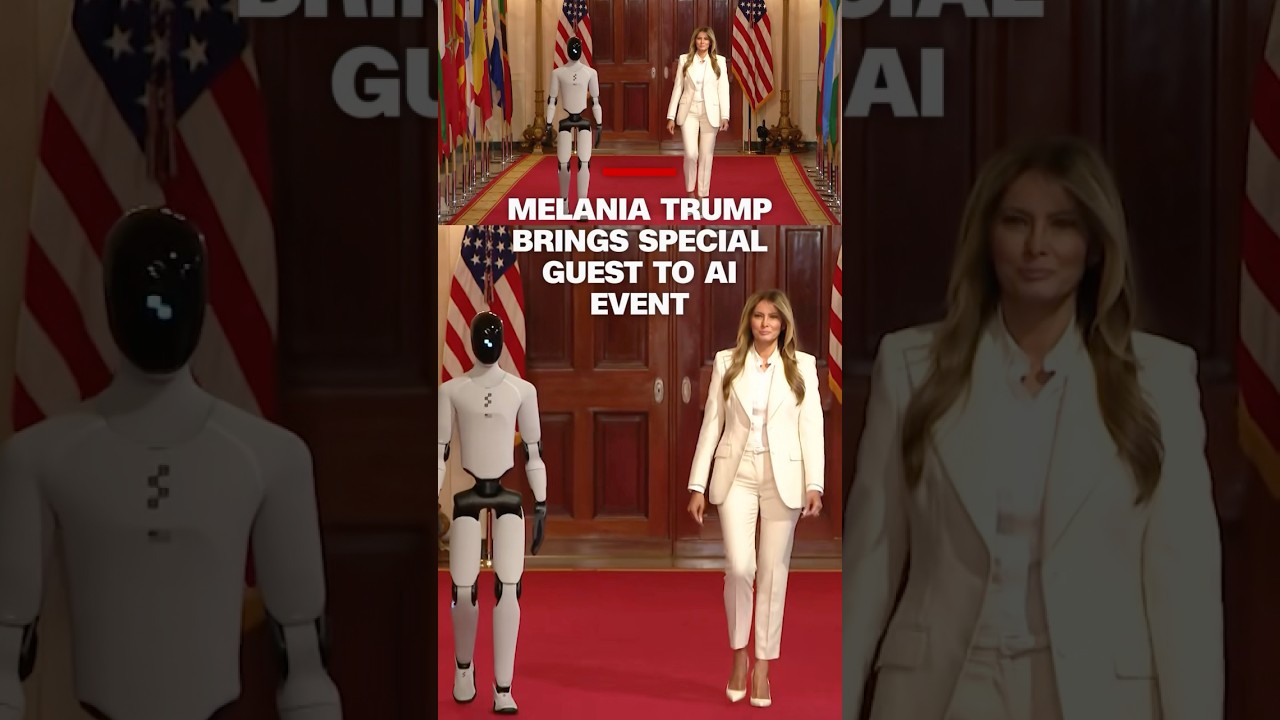 Melania Trump brings special guest to AI event