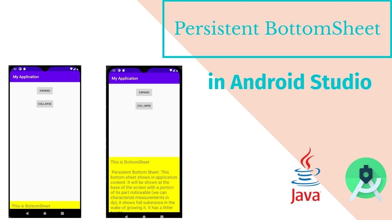 How To Use Persistent BottomSheet in Android Studio