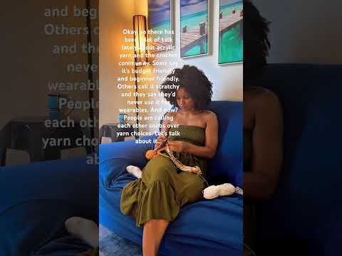 🧶 do you use acrylic yarn? Why or why not? Let’s have an honest convo🫶🏽#crochet #viralvideo