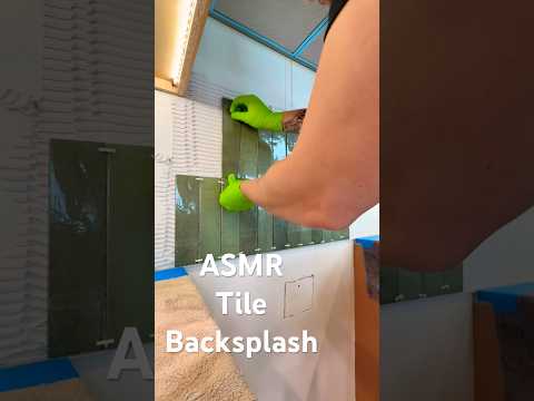 ASMR Tile Backsplash #tile#kitchenbacksplash#remodelingexperts #diy #rainwoodinteriors #kitcheninspo
