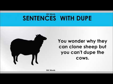 Dupe - Improve English - Meaning and 5 sentences - GRE / CAT / GMAT word - SSC Words