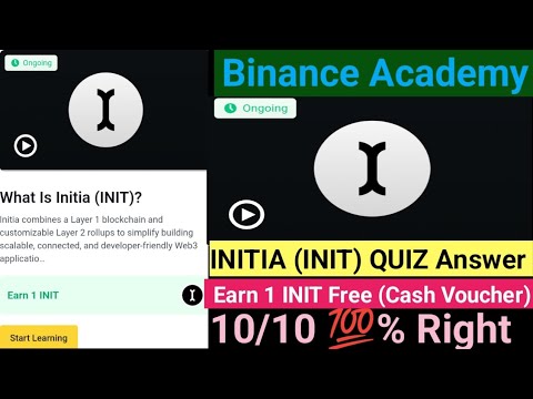 Initia (INIT) Binance Learn & Earn Quiz Answer || how to Learn and Earn in Binance