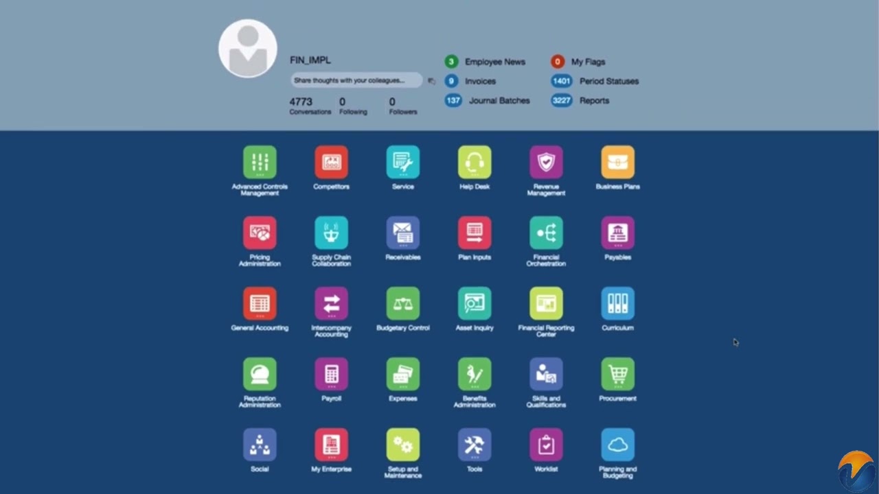 Basic Navigation of Oracle Application Cloud