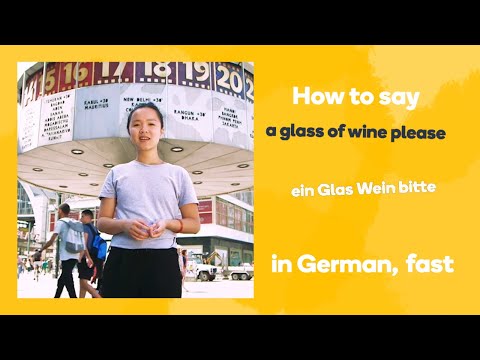 How to say 'a glass of wine please' in German - Learn German fast with Memrise