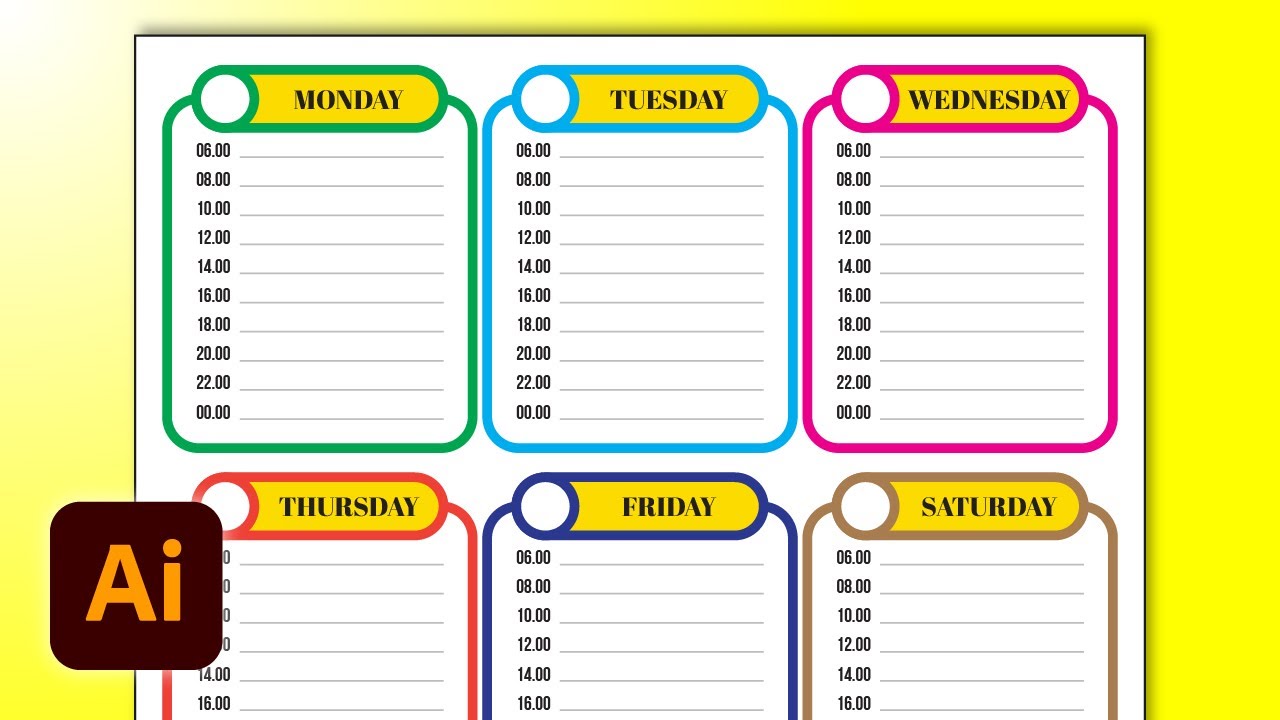 Make A Weekly Planner PDF In Illustrator And Get Organized!