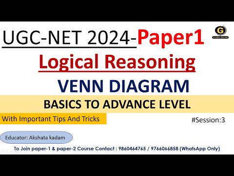 Basics: Venn Diagrams Video Lecture - Logical Reasoning for UGC NET