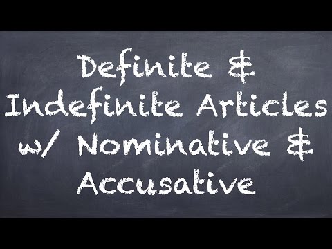 Definite & Indefinite Articles w/ Nominative & Accusative - German 1 WS Explanation - Deutsch lernen