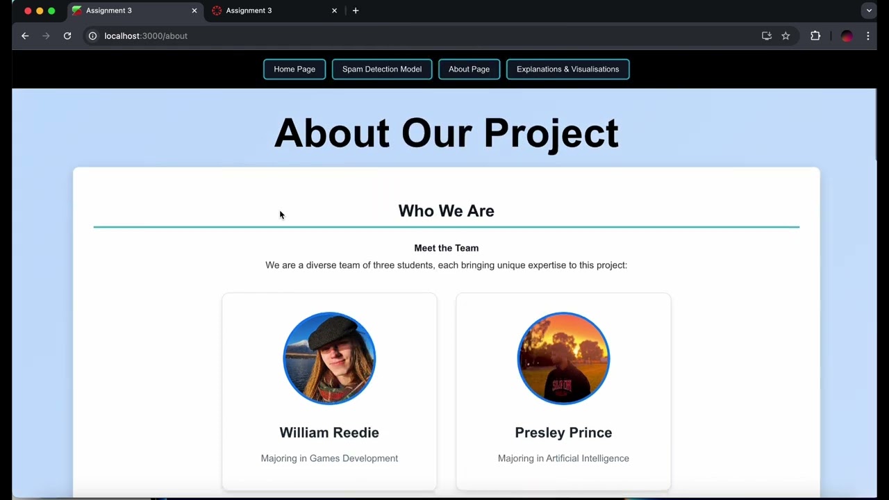 Assignment 3 AI Model Web-Page