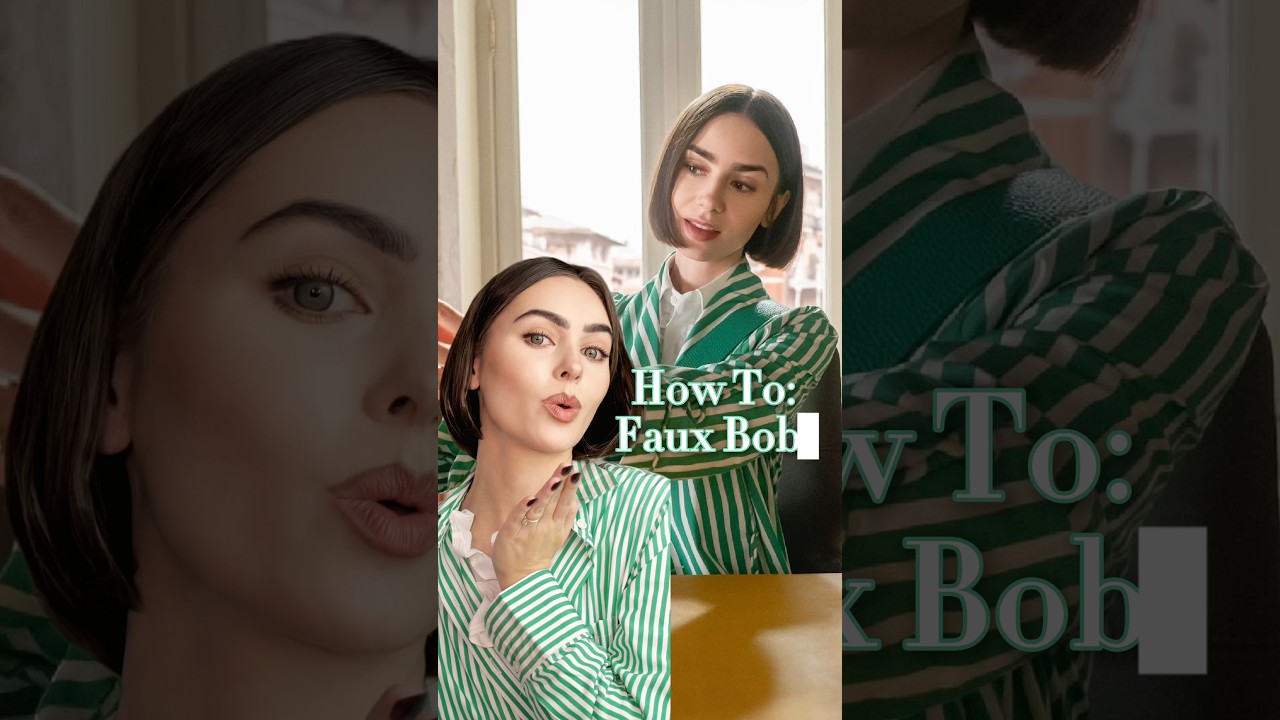 FAUX BOB That Looks Real ✂️ #EmilyInParis S5 Hair Tutorial💚