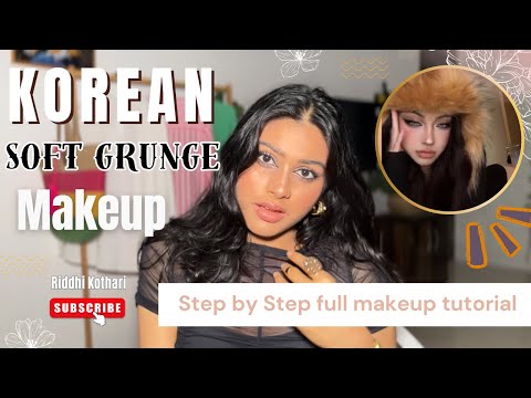 NOT Your Typical K-BEAUTY LOOK…SOFT GRUNGE EDITION😈|STEP by STEP MAKEUP #riddhikothari #koreanmakeup