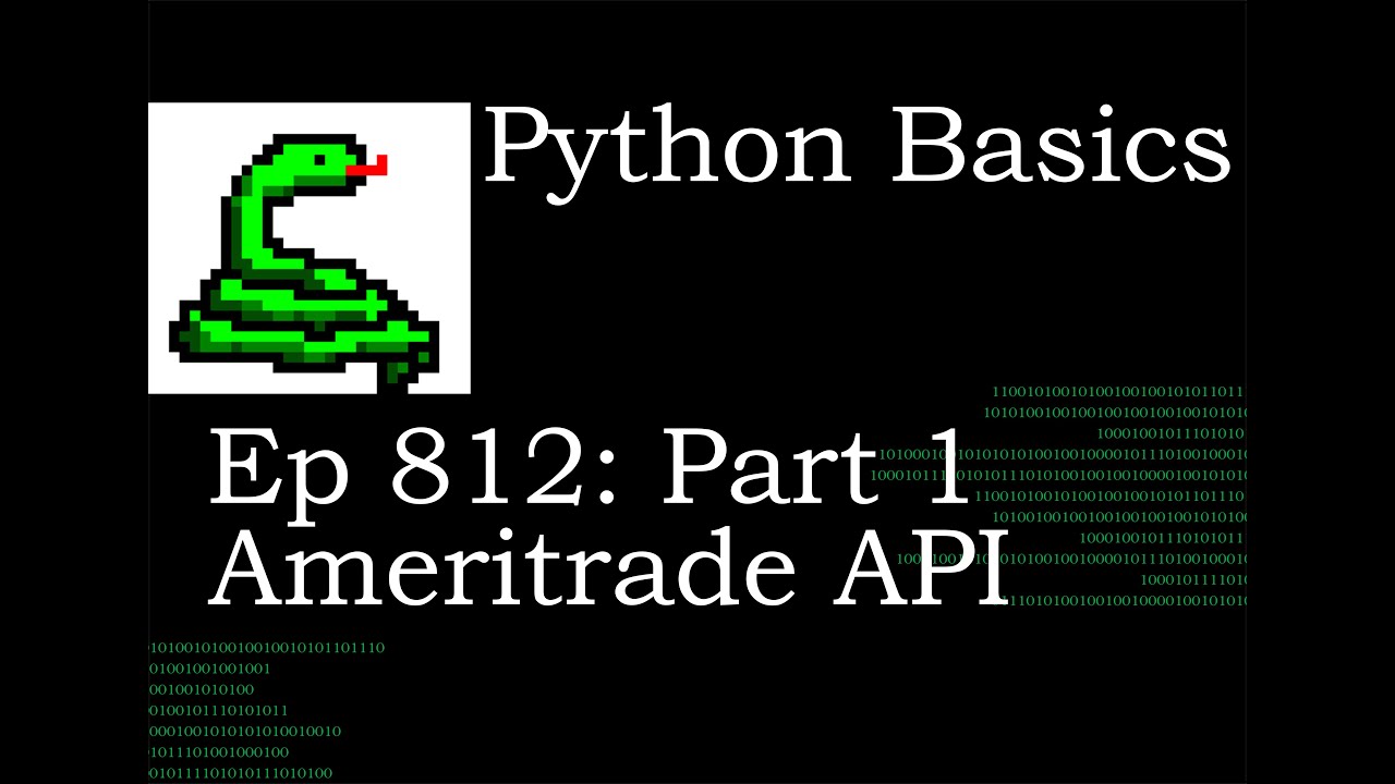 Python Basics Tutorial Set up for Ameritrade API || Part 1 || Stock Screener