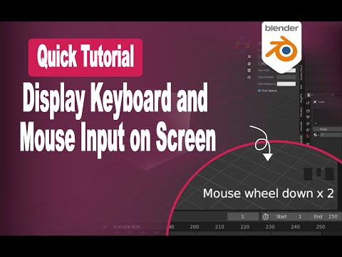 Blender 3 x Display Cast Keys Keyboard and Mouse Input on Screen