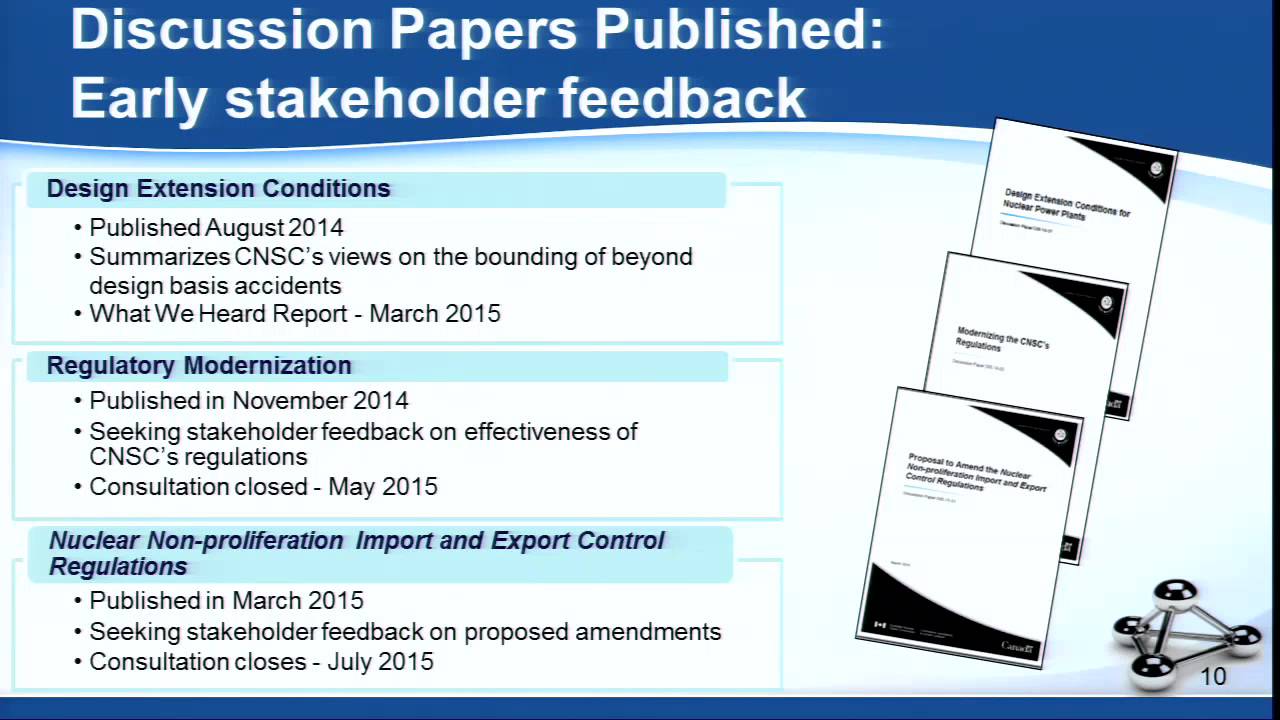 Regulatory Framework Program: 2014-2015 Annual Report