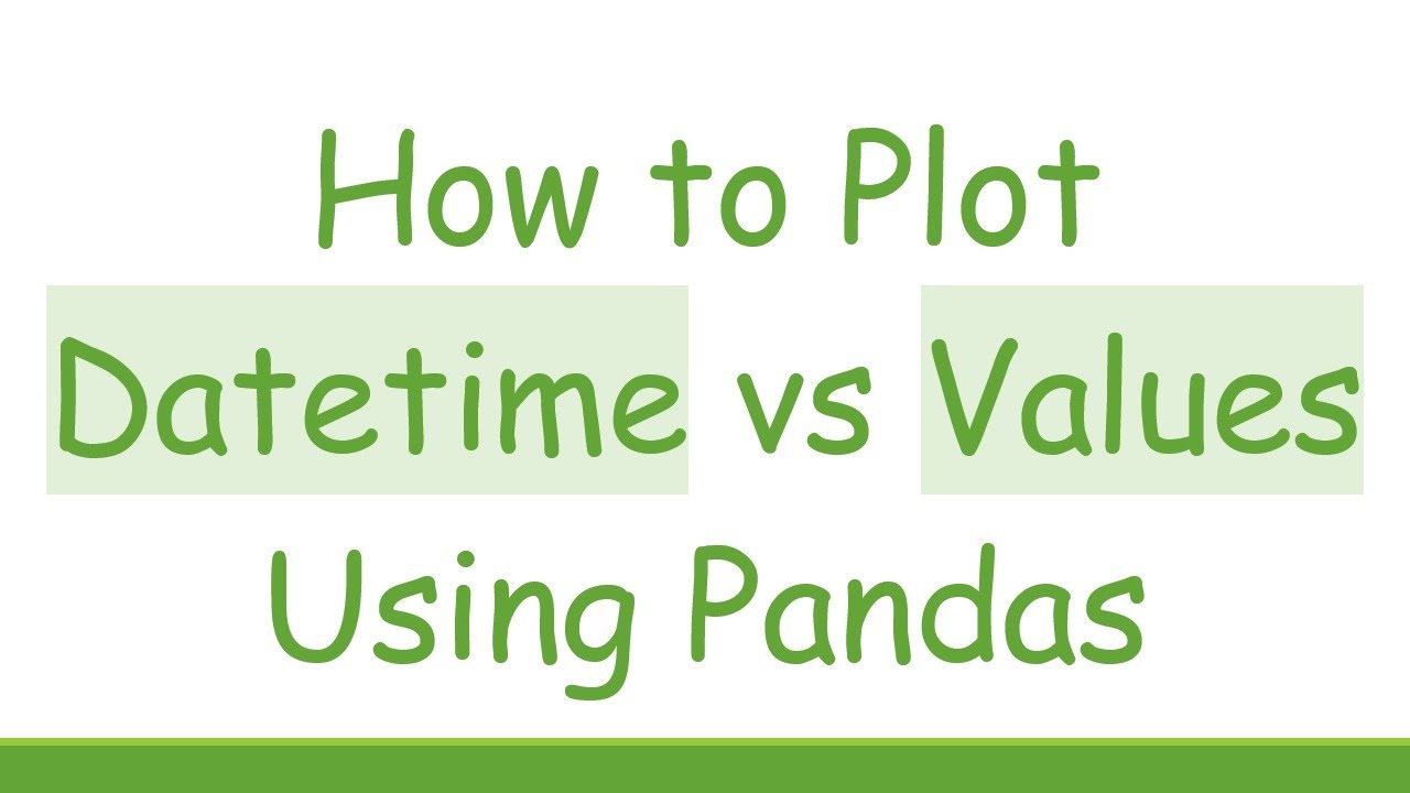 How to Plot Datetime vs Values Using Pandas