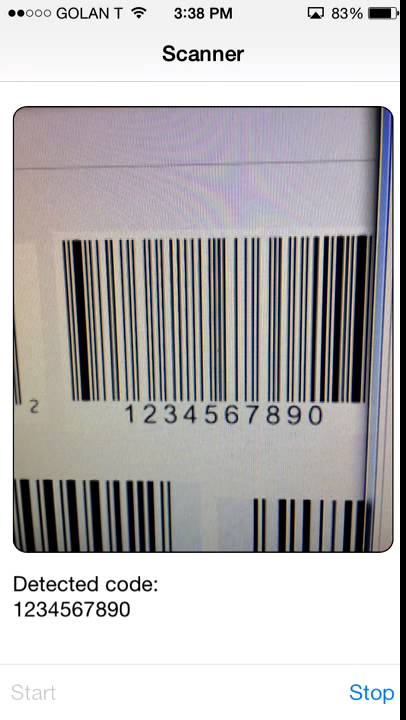 B4i Barcode example