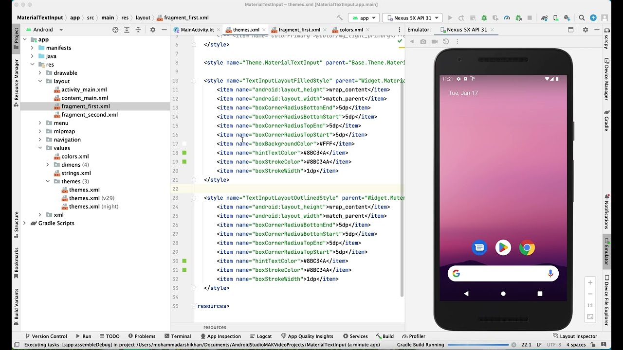 TextInputLayout | FilledBox | OutlinedBox | MaterialComponents | Material3 | Android | MAK