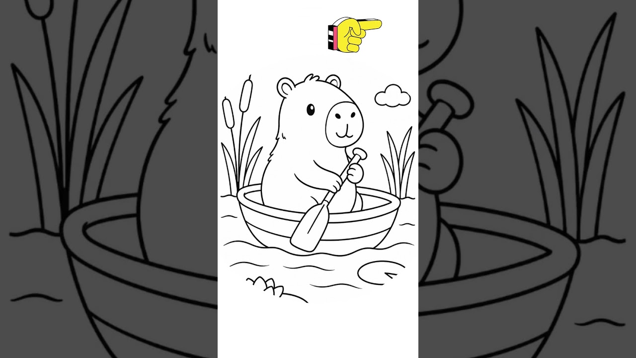 The Chillest Animal on the Internet Just Became a Coloring Page | Free Capybara Coloring Pages #usa