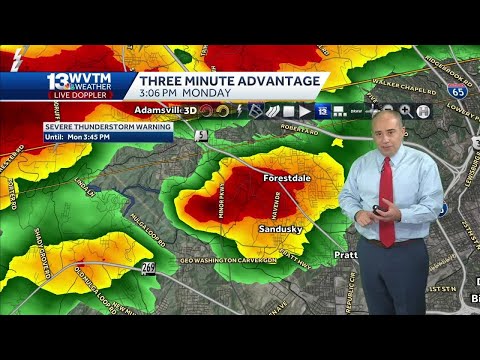 Severe thunderstorm warnings in effect across Alabama