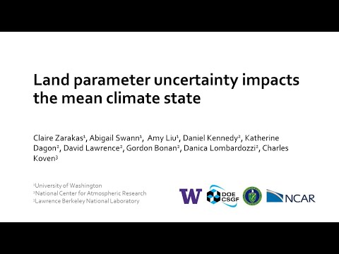 DOE CSGF 2023: Land Parameter Uncertainty Impacts the Mean Climate State