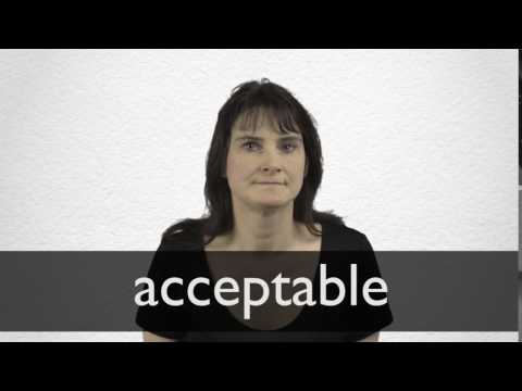ACCEPTABLE definition in American English | Collins English Dictionary