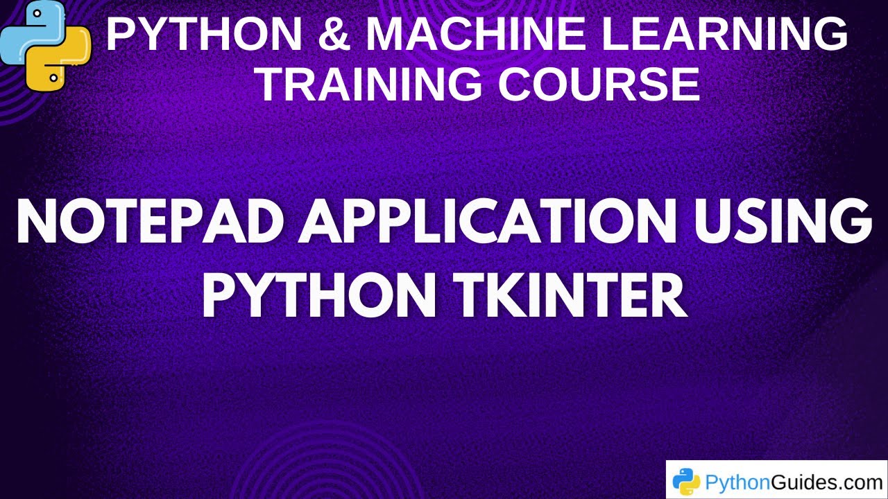 Notepad App in Python | Tkinter GUI Tutorial for Beginners