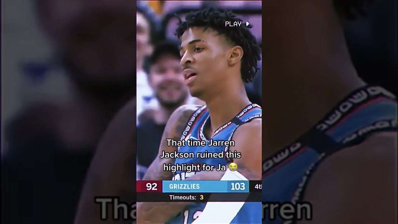 Jaren Jackson Jr ruined Ja Morant’s highlight 😭  Insane behind the back pass
