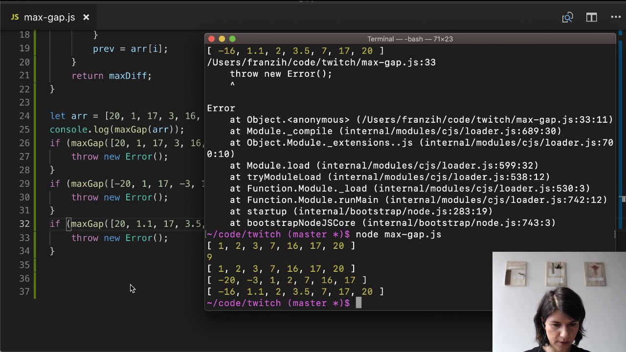 Node.js/JavaScript interview training - Sorting