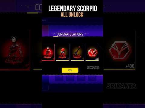 Legendary Scorpio Bundle 🔥 Full Unlocked #freefire #srorts #srikantaff