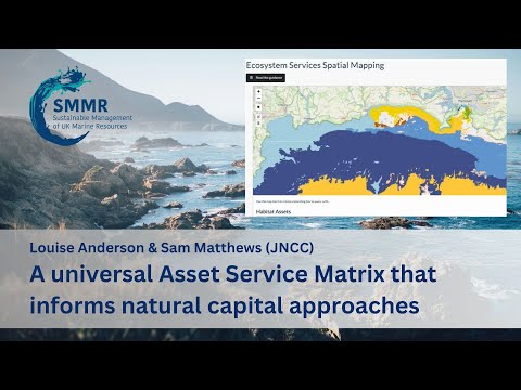 A universal Asset Service Matrix that informs natural capital approaches | SMMR-Net Webinar