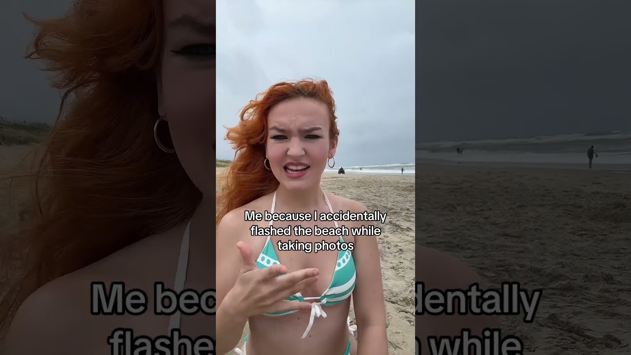Luckily the beach wear nearly empty😅 #summer #beach #redhead #bikini
