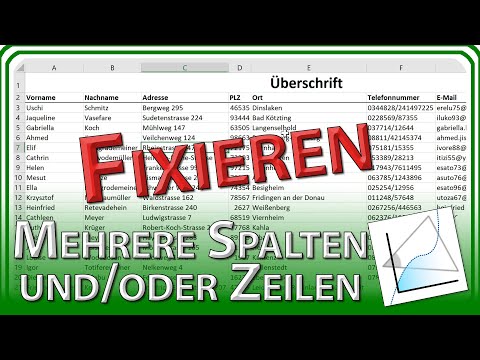 MEHRERE Spalten oder Zeilen FIXIEREN - Excel Grundlagen Tutorial & Anleitung
