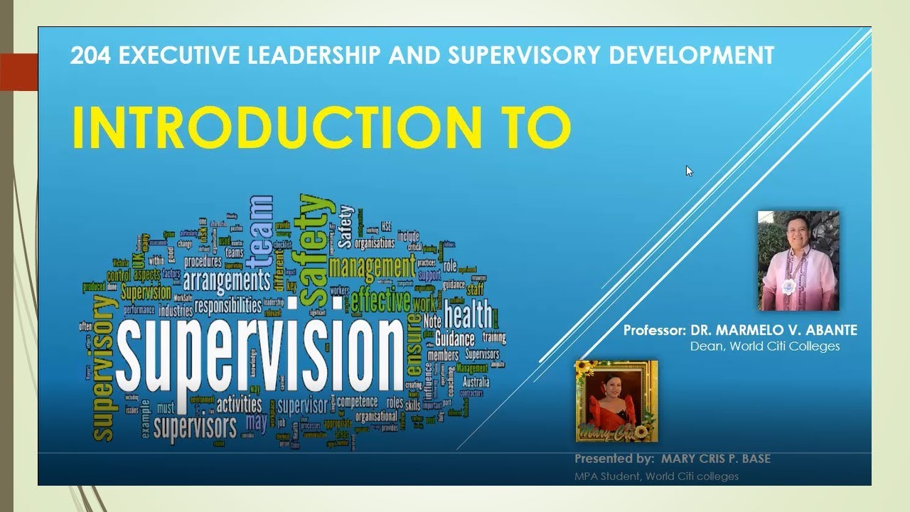 Introduction to Supervision