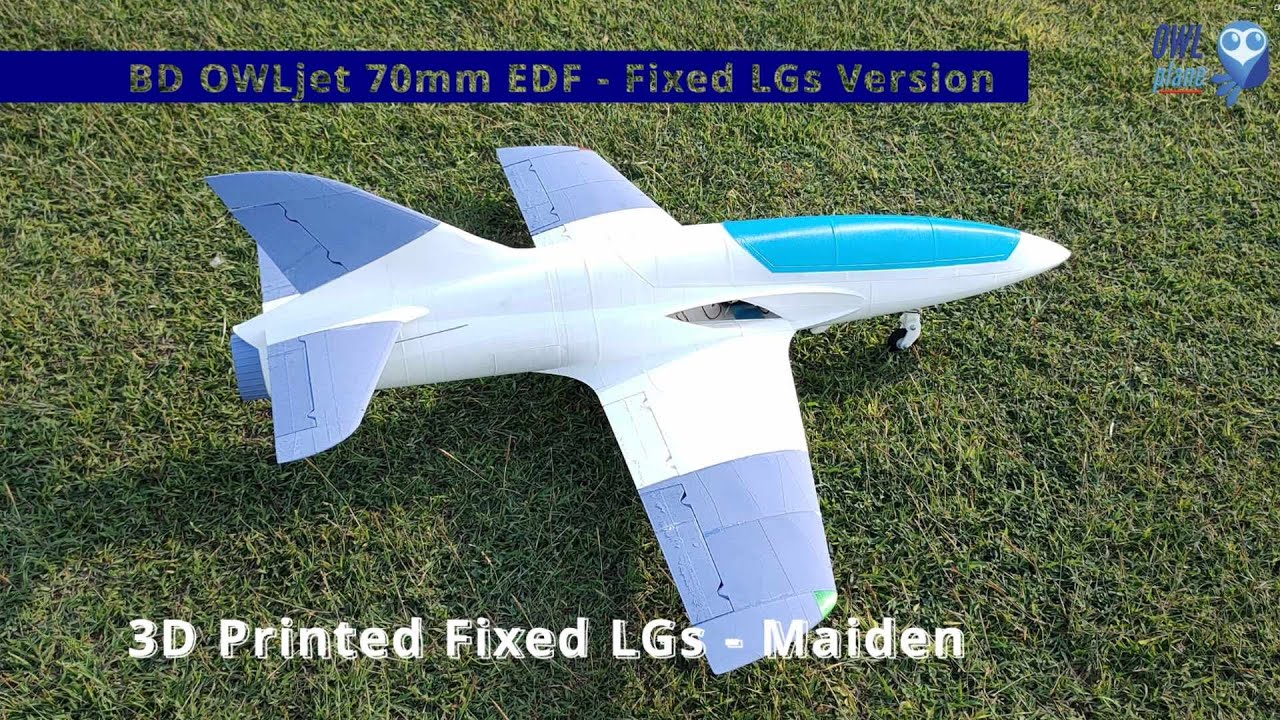 3D Printed RC Plane - BD OWLjet - 70mm EDF | www.OWLplane.com