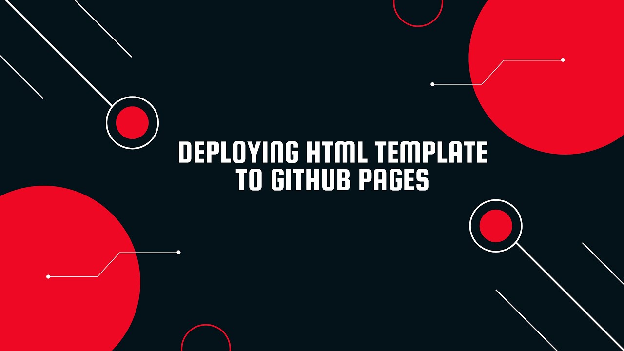 Deploying HTML template to the github pages || Github pages || Domain to html page || #Githubpages