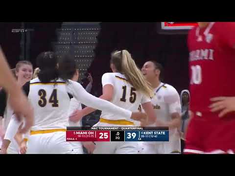 2025 MAC Women's Basketball Tournament: No. 4 Kent State 68, No. 5 Miami 61 Game Highlights