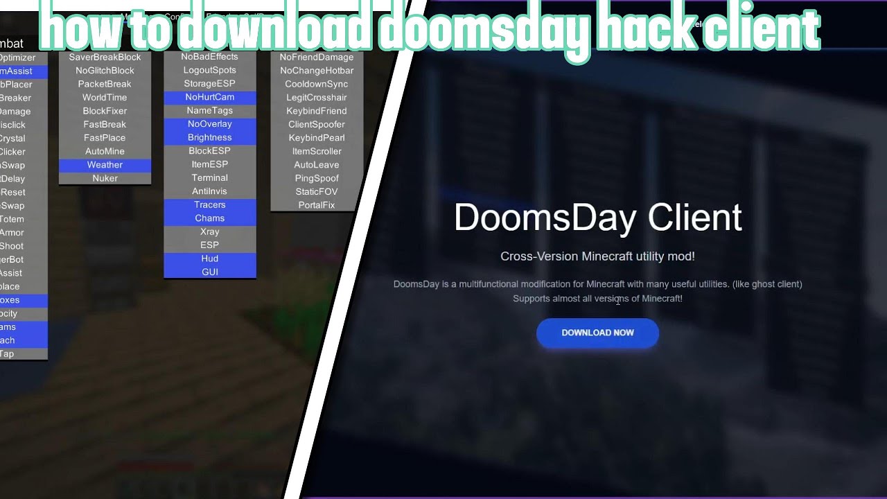 how to download doomsday hacked client