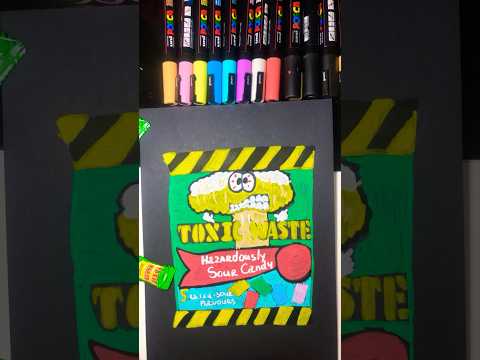 Drawing pack of Toxic Waste candies #art #drawing #toxicwaste #candies