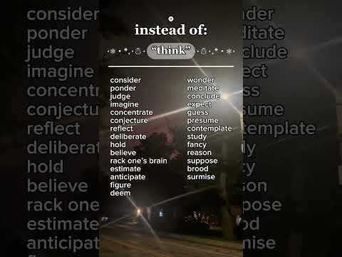 synonyms for “think” #writing
