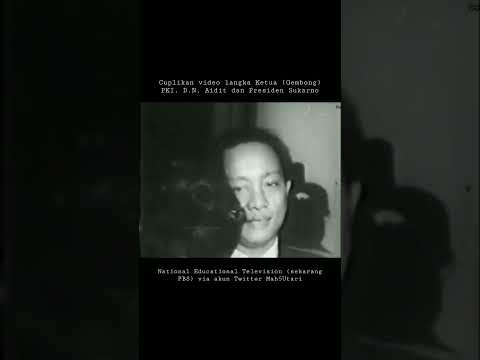Cuplikan video langka Ketua (Gembong) PKI, D.N. Aidit dan Presiden Sukarno #shorts #sejarah