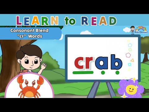 Consonant Blend "cr" | Words Beginning with "cr" | English Reading Lesson for Kids