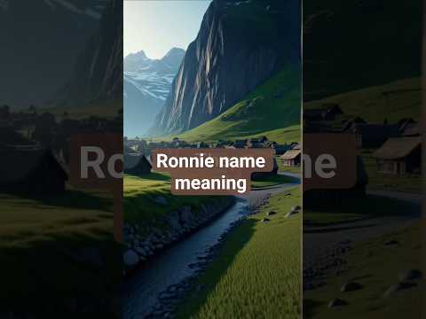 Name meaning Ronnie