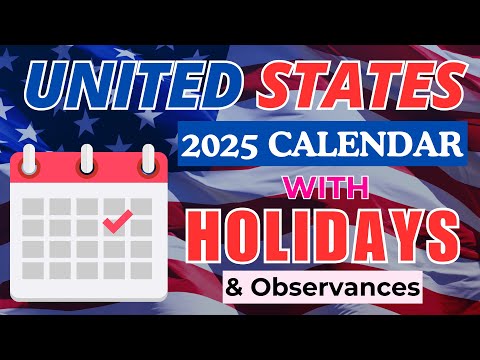 2025 Calendar with Holidays in the United States | 2025 US Holiday Calendar | 12 Months Festivals