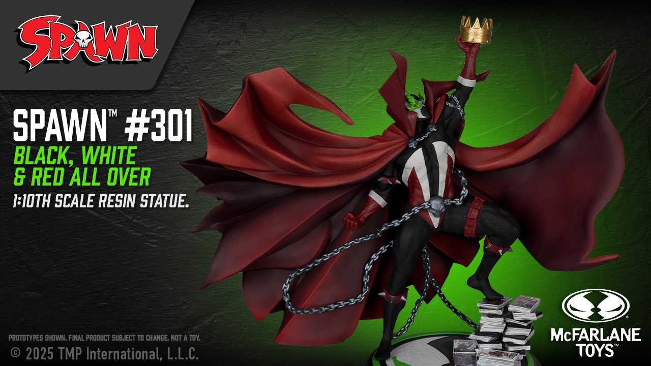 NEW Spawn™ Spawn #301 (Black, White & Red All Over) 1:10th Scale Resin Statue |  Statue Showcase