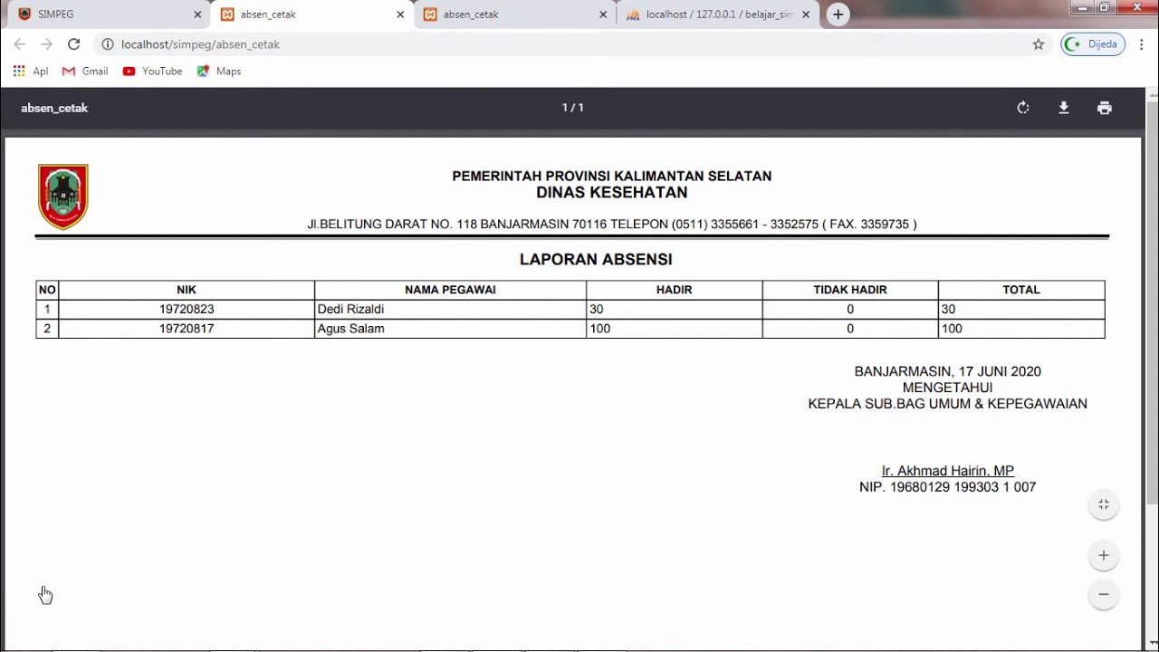 Cara Menambah  REPORT / Tutorial Membuat Laporan Cetak PDF Pada Aplikasi WEB (PHP MySql)