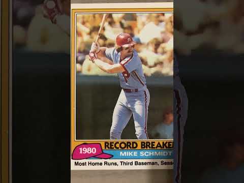 Do You Remember This Topps Baseball Card ? With Mike Schmidt Playing For Philadelphia Phillies