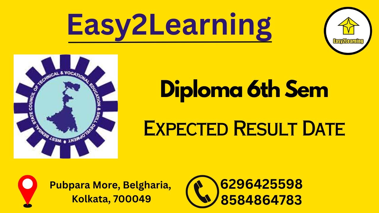 Diploma 6th Sem Expected result date | By Easy2Learning